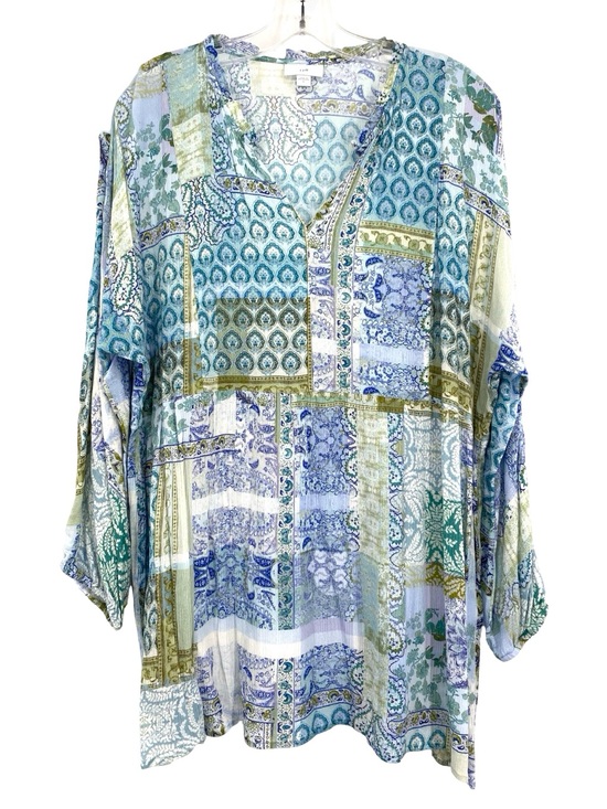 J. Jill | Tops | J Jill Women Patchwork Print Tunic Top Boho ...